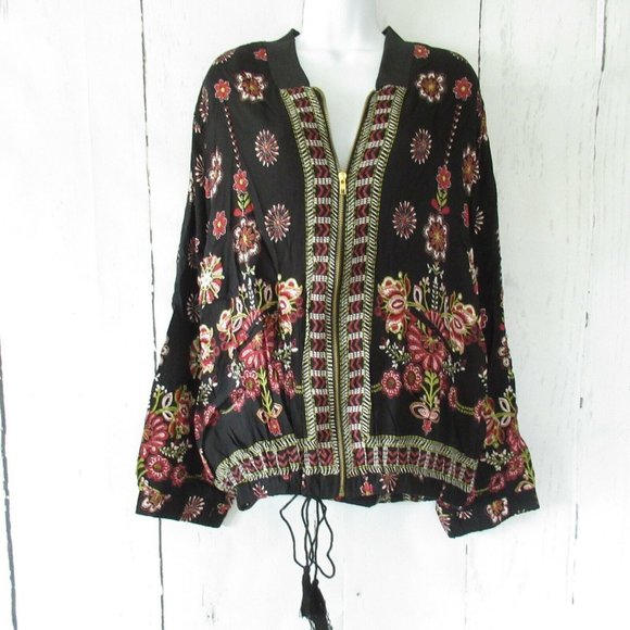 Angie | Jackets & Coats | Angie Bomber Jacket Floral Boho Peasant Plus ...